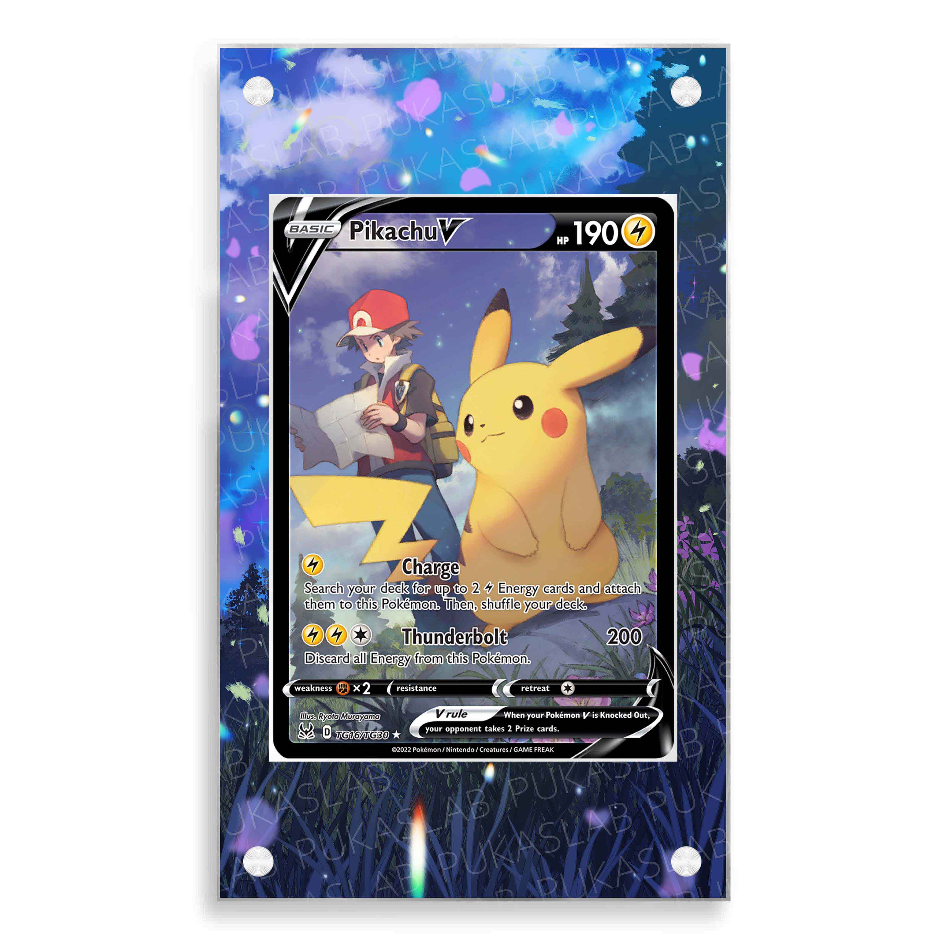 Pikachu V TG16/TG30 Magnetic Case - Pokemon Extended Art Case – PukaSlab