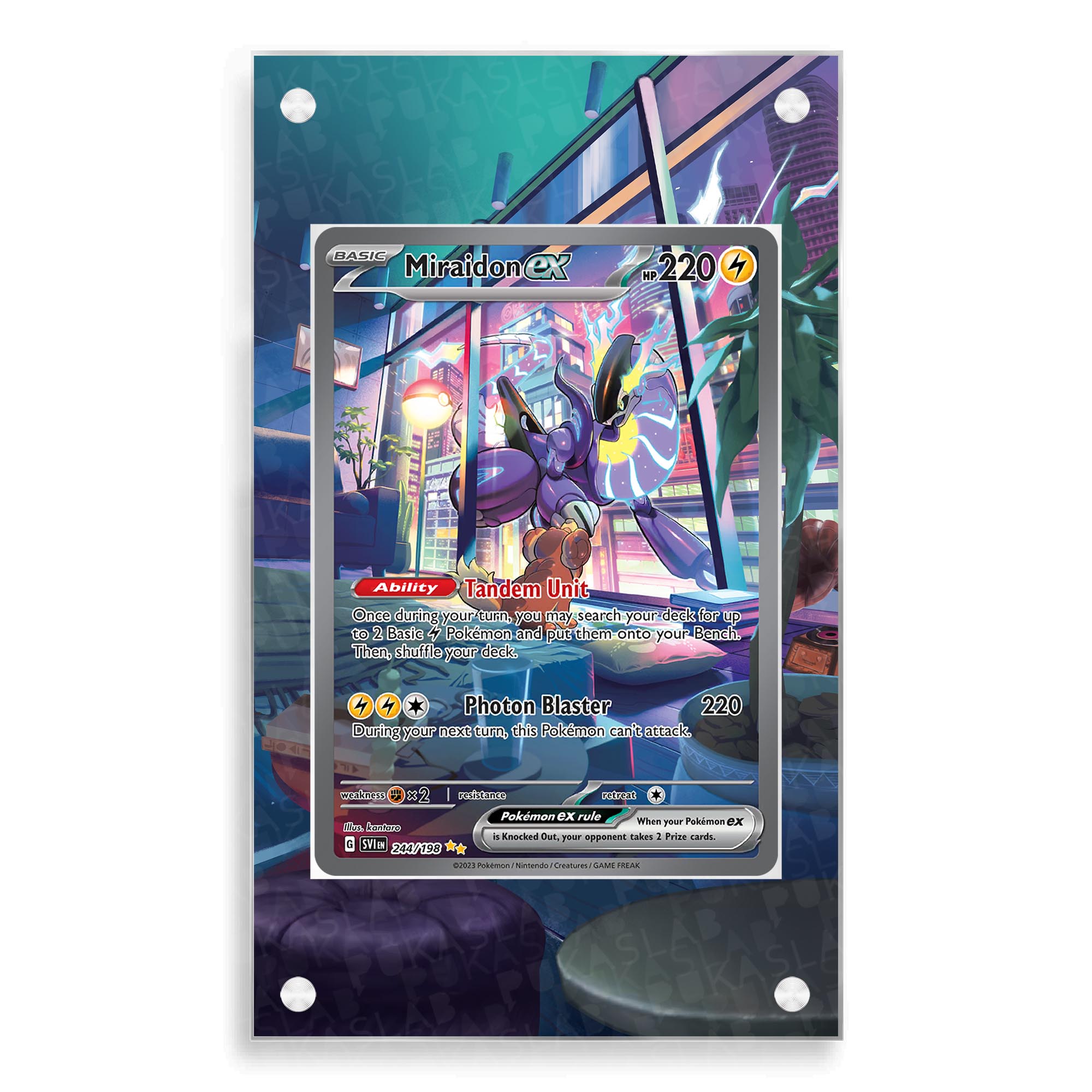 Miraidon Ex 244/198 Magnetic Case - Pokemon Extended Art Case – PukaSlab