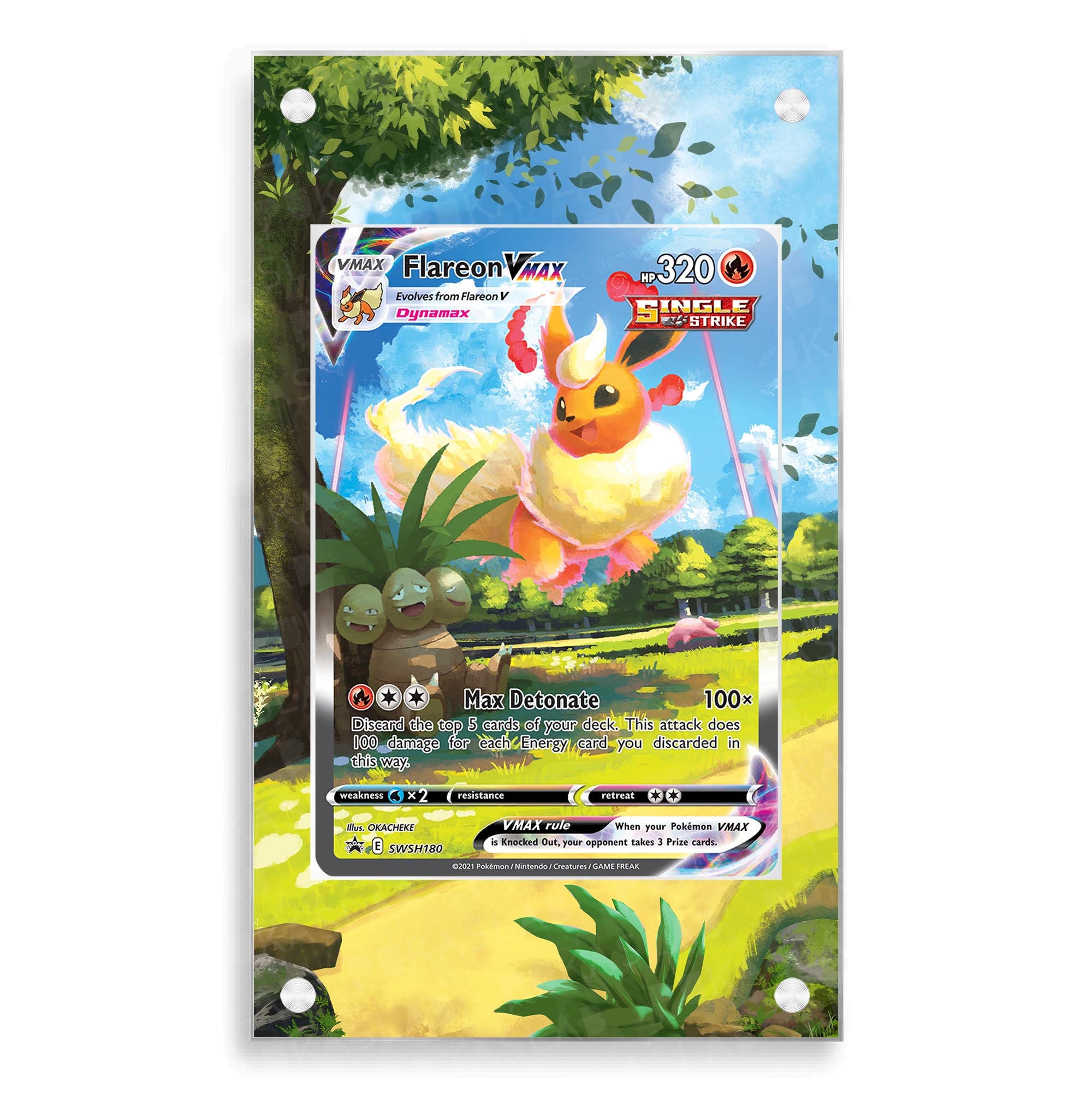 Protect and display your Flareon Vmax SWSH180 Pokémon cards in style ...