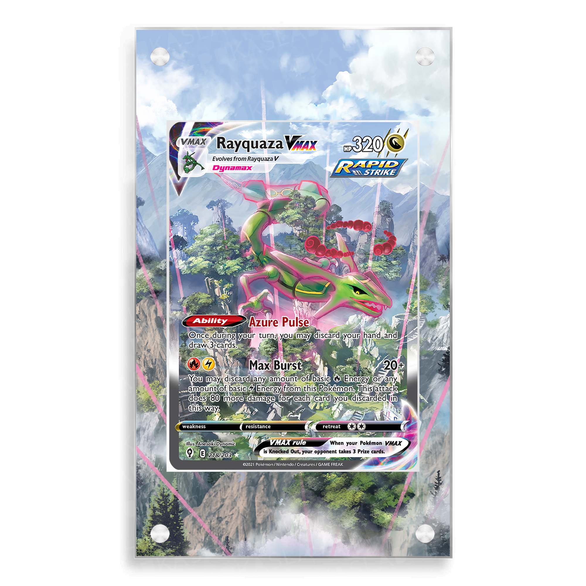 Rayquaza Vmax 218/203 Magnetic Case - Pokemon Extended Art Case – PukaSlab