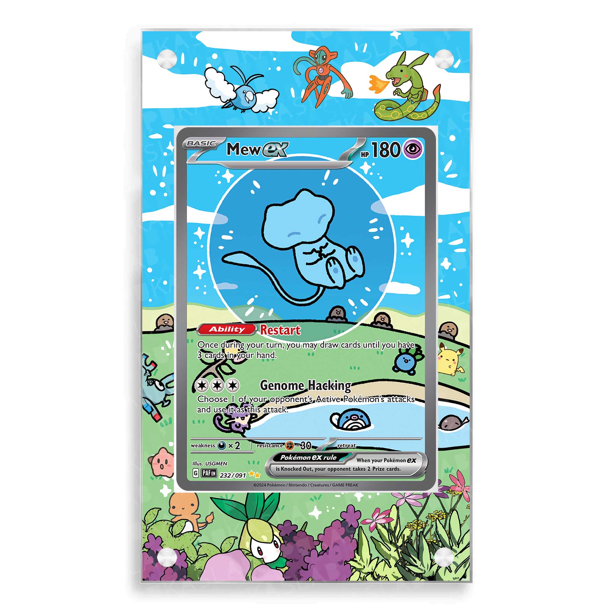 Mew Ex 232/091 Magnetic Case - Pokemon Extended Art Case – PukaSlab
