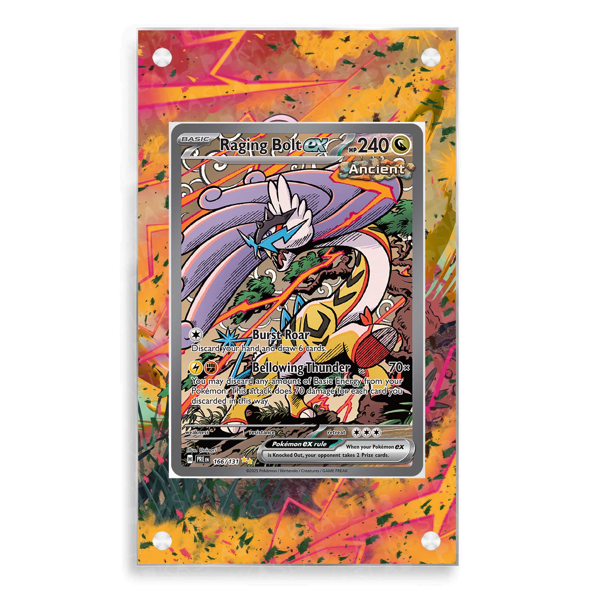 Raging Bolt EX 166/131 Magnetic Case - Pokemon Extended Art Case – PukaSlab