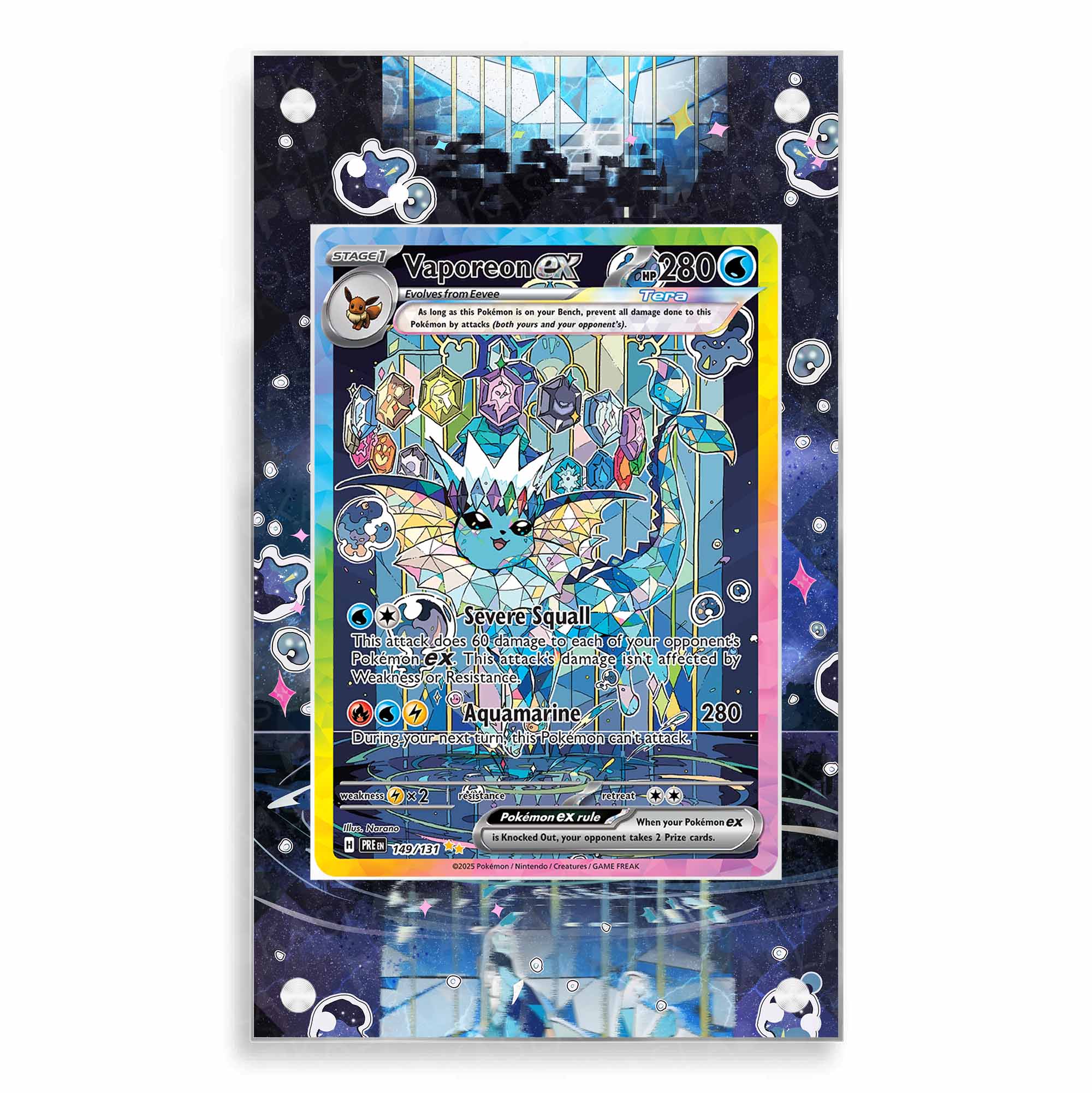 Vaporeon EX 149/131 Magnetic Case - Pokemon Extended Art Case – PukaSlab