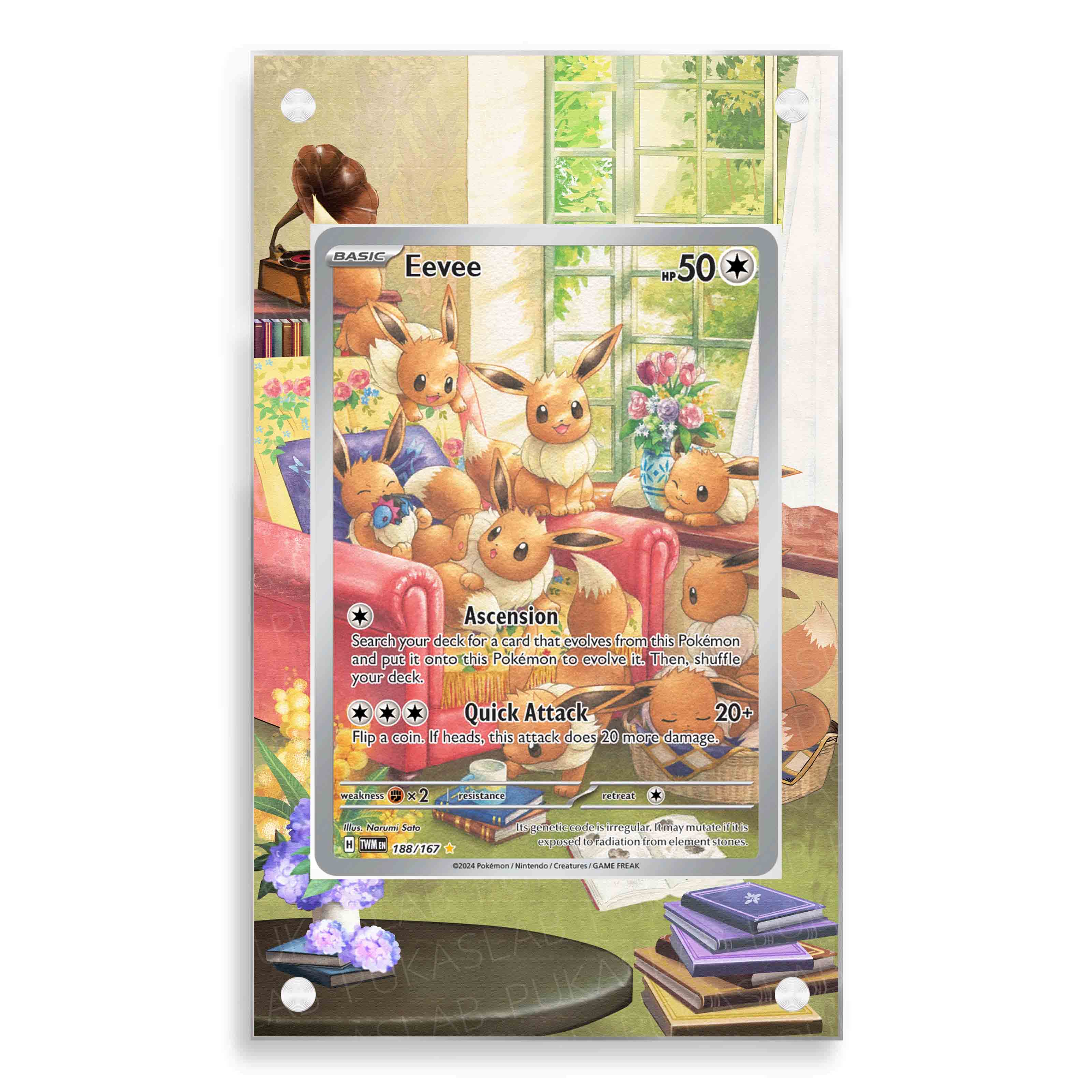 Eevee 188/167 Magnetic Case - Pokemon Extended Art Case – PukaSlab