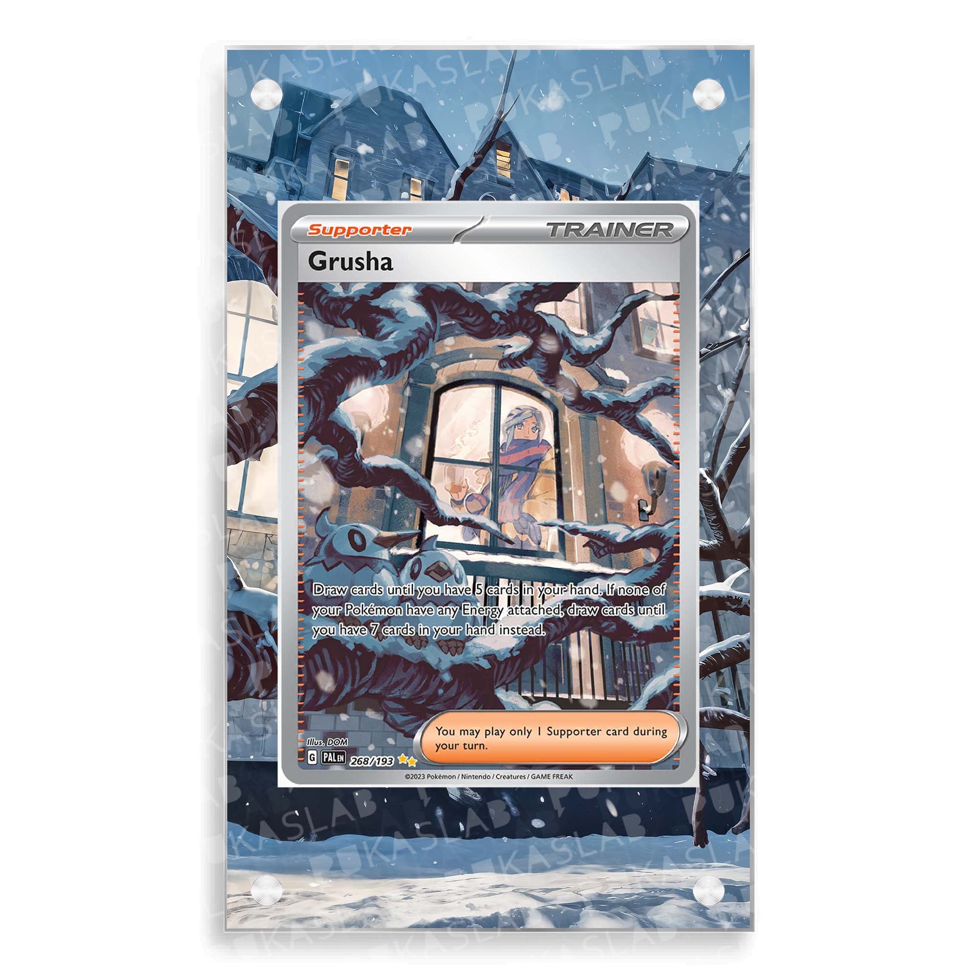 Grusha Trainer 268/193 Magnetic Case - Pokemon Extended Art Case – PukaSlab