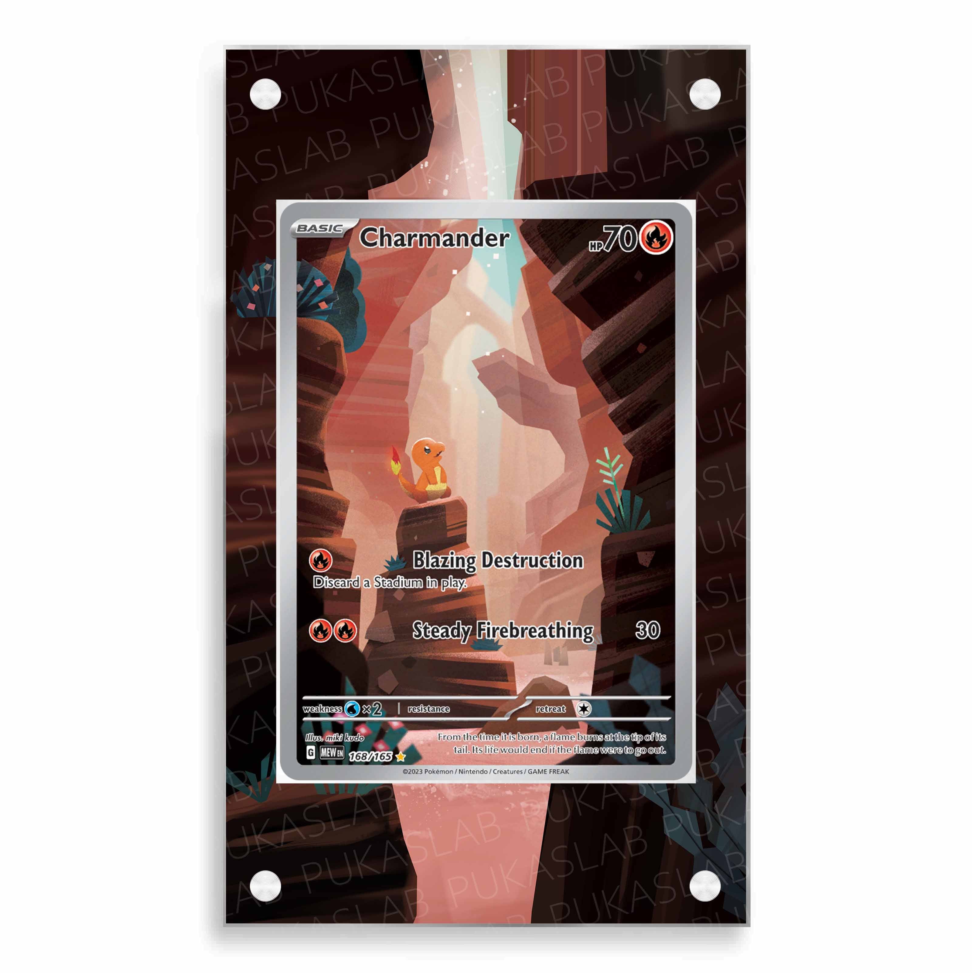 Charmander 168/165 Magnetic Case - Pokemon Extended Art Case – PukaSlab