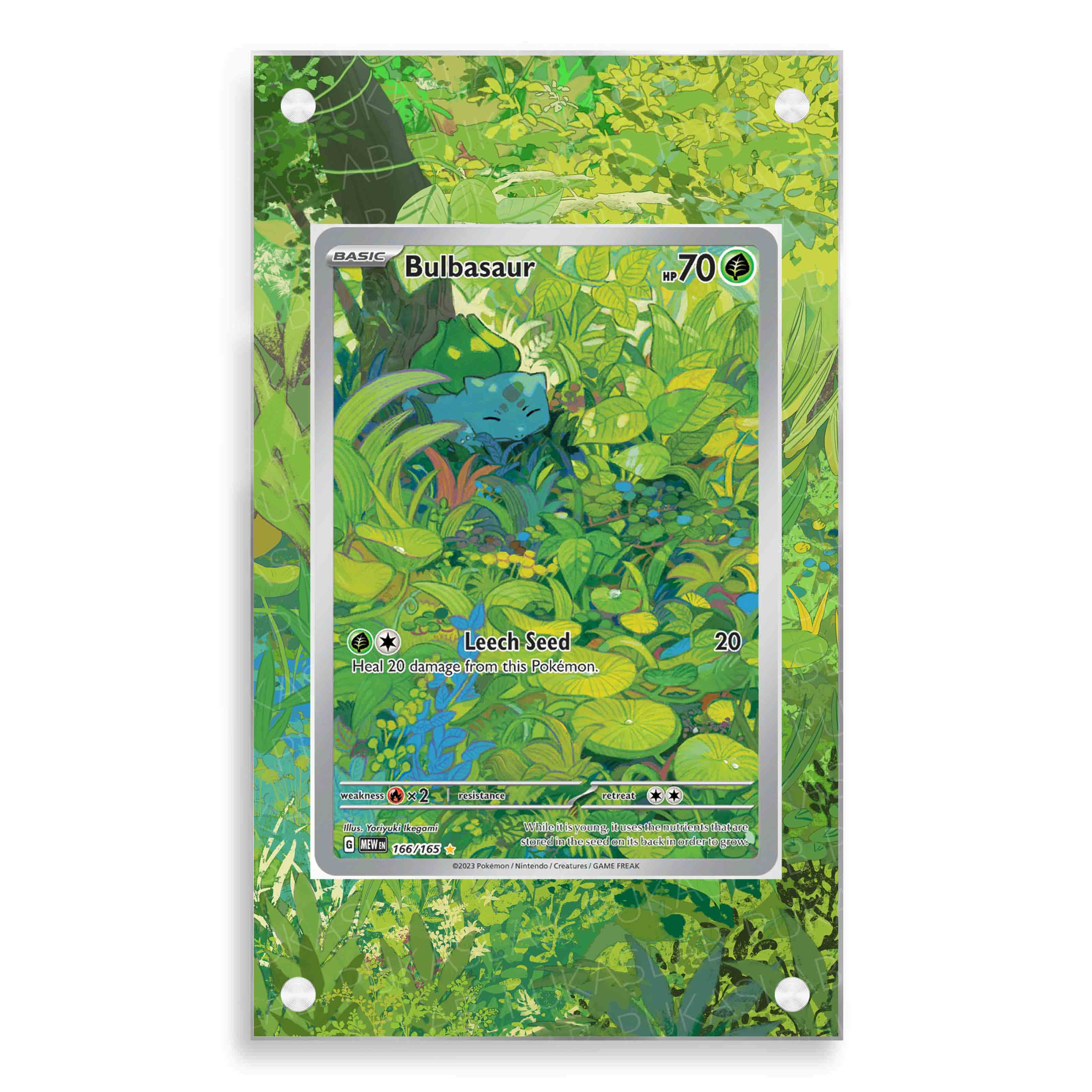Bulbasaur 151 166/165 Magnetic Case - Pokemon Extended Art Case – PukaSlab