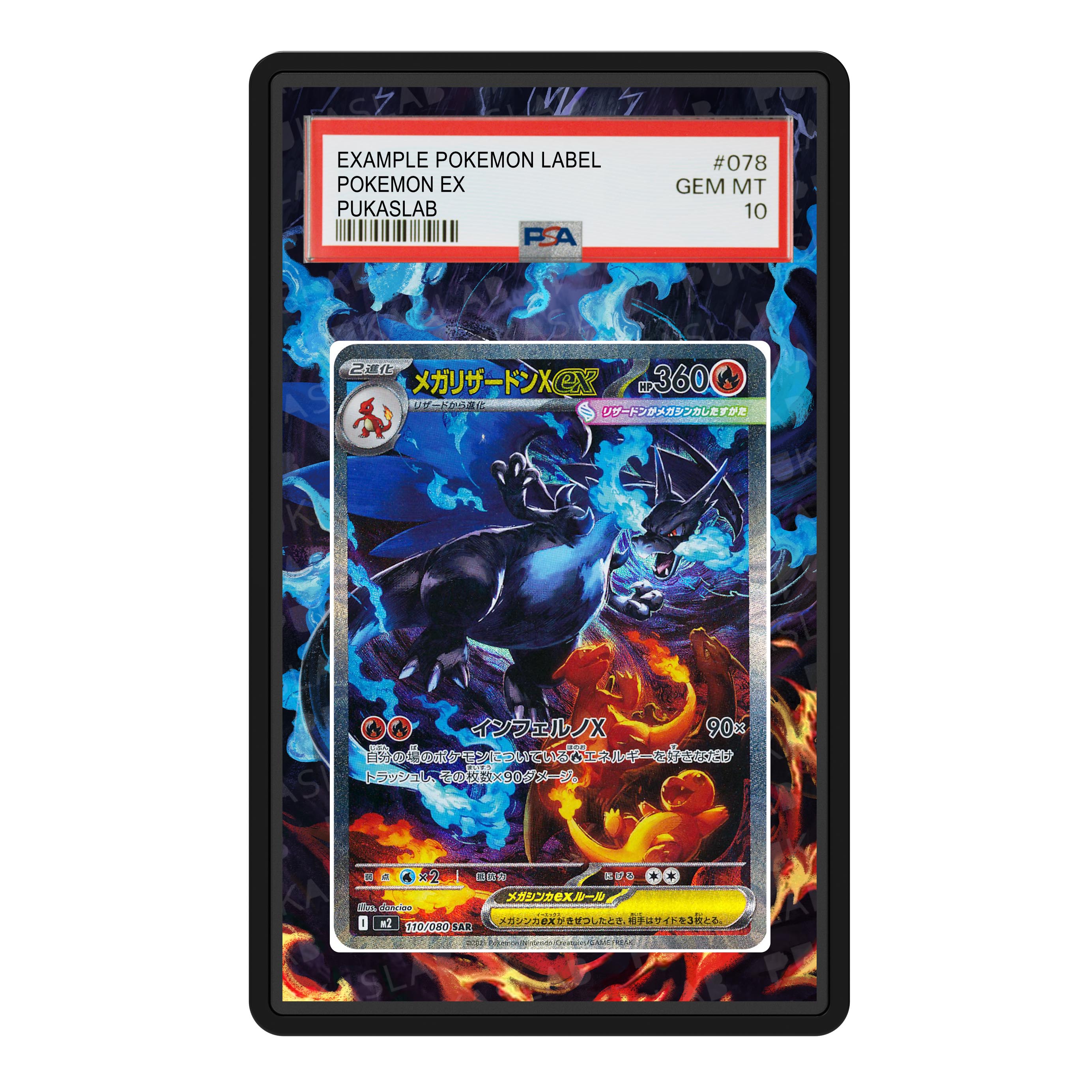 Mega Charizard X Ex 110/080 PSA Slab Extended Art Aluminum Case – Poke ...
