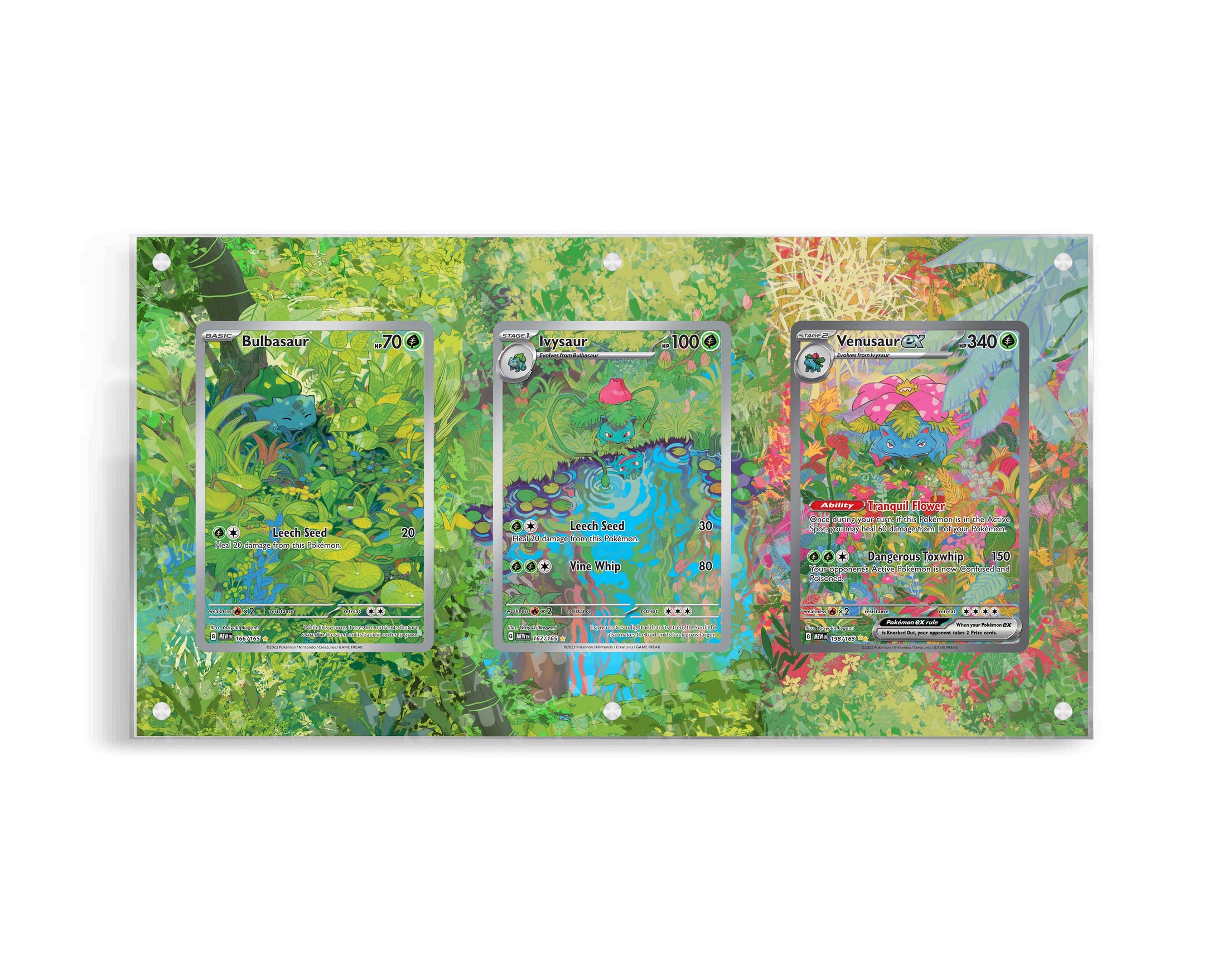 Bulbasaur, Ivysaur, and Venusaur 151 Triple Extended Art Case – PukaSlab